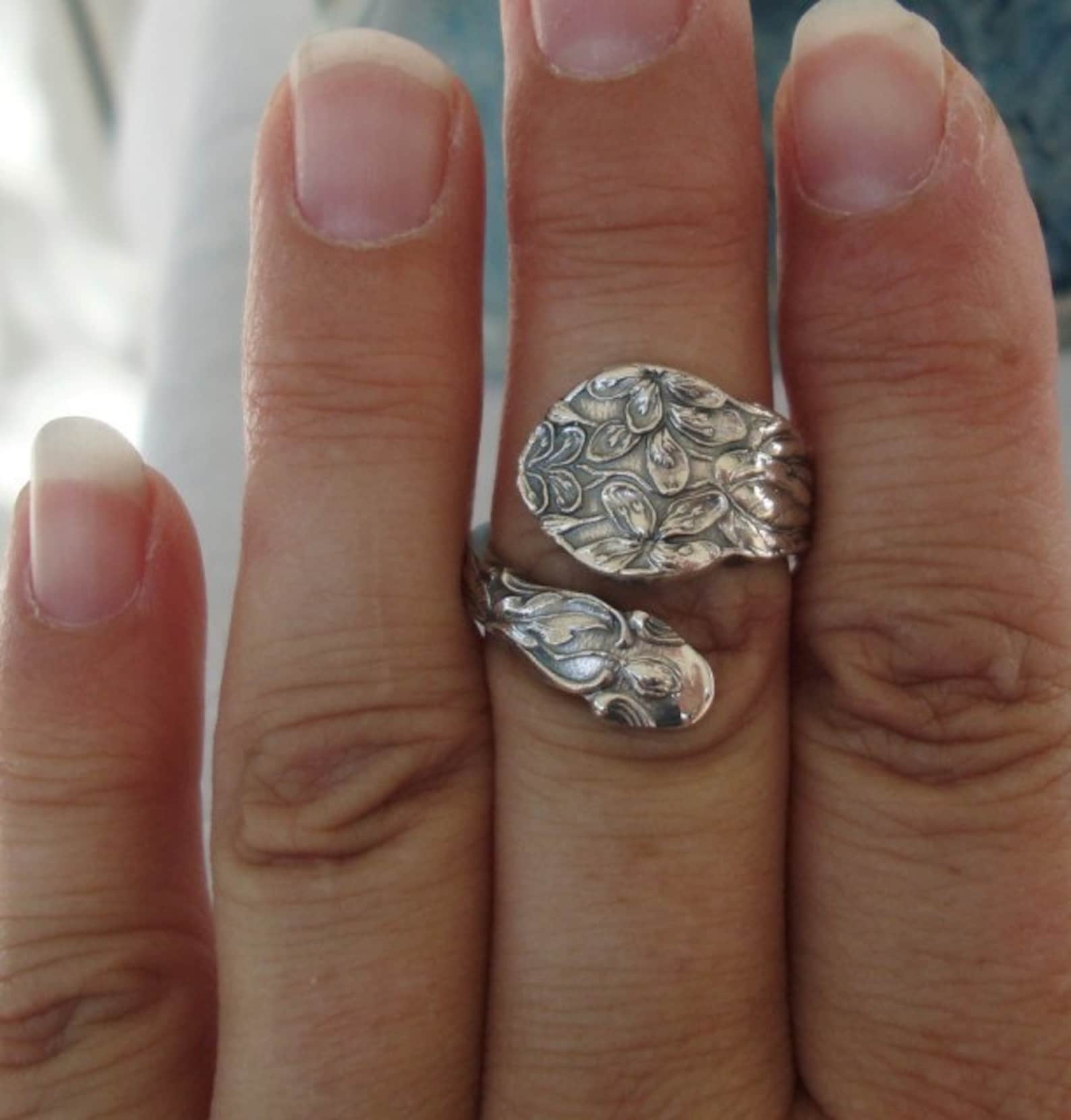 Tiny Flowers Vintage Gorham Sterling Silver Spoon Ring Dmfsparkles - Etsy