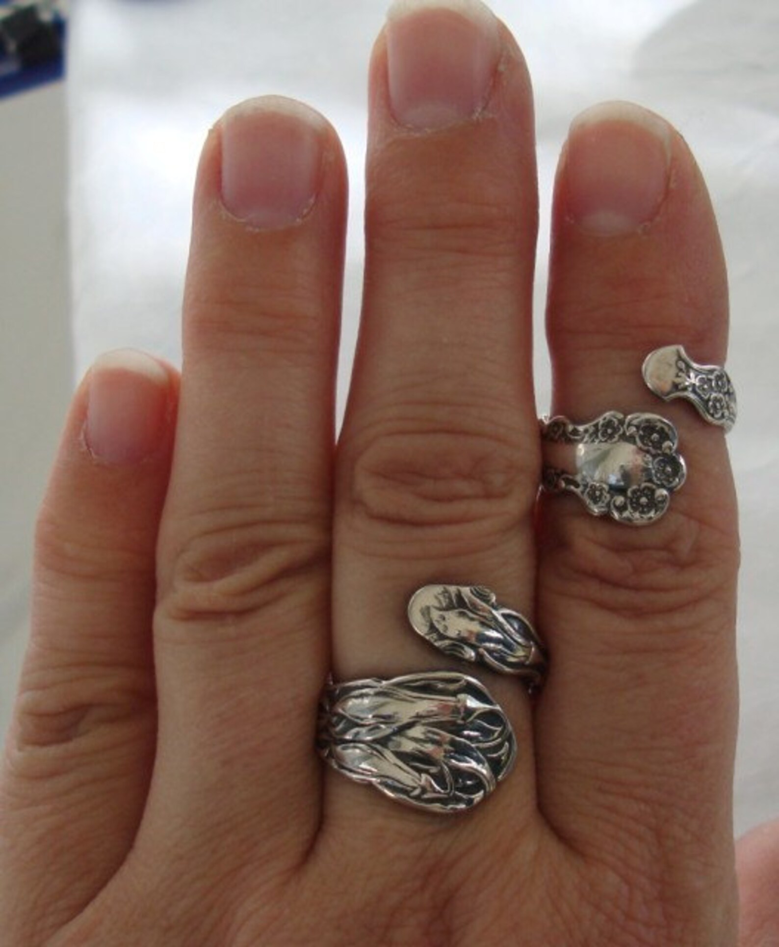 Flowers Gorham Vintage Sterling Silver Spoon Ring Dmfsparkles - Etsy