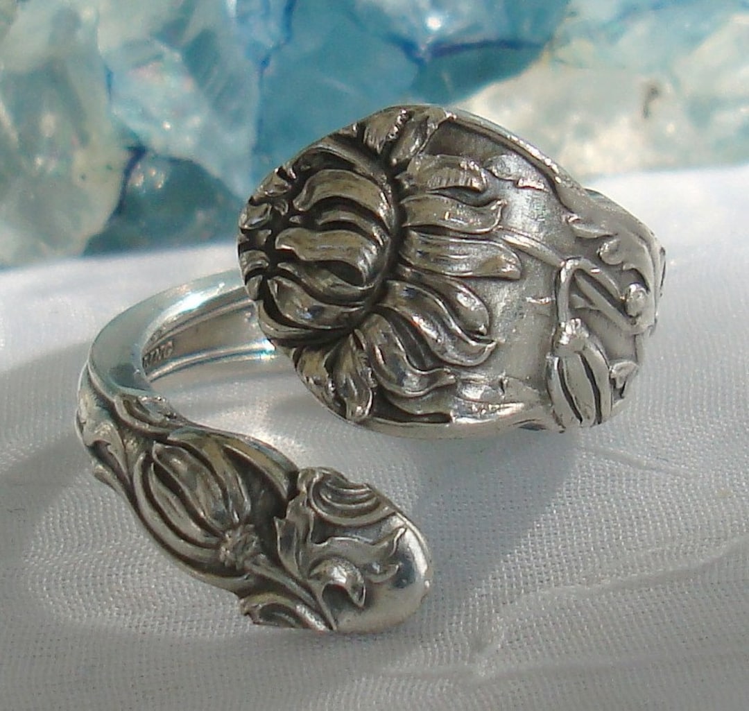 Flower Gorham Vintage Sterling Silver Spoon Ring Dmfsparkles - Etsy