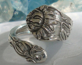 Morning Glory Flower Gorham Vintage Sterling Silver Spoon Ring | Etsy