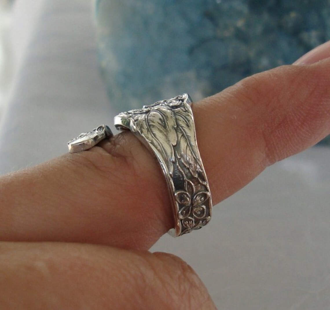 Tiny Flowers Vintage Gorham Sterling Silver Spoon Ring Dmfsparkles - Etsy