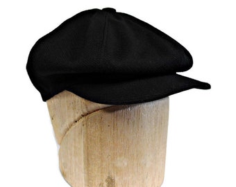 Black Newsboy Cap - Etsy
