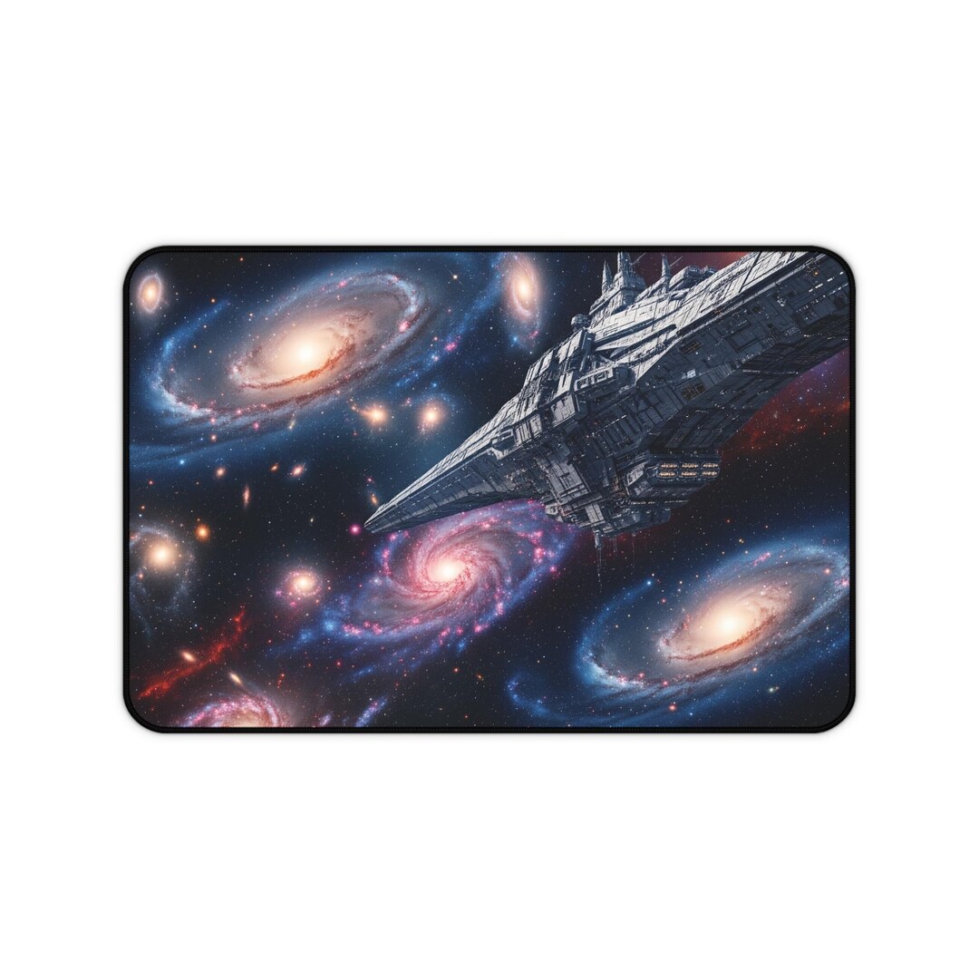 Galactic Alien Mothership Desk Mat | Cosmic Space Office Décor, Gaming ...