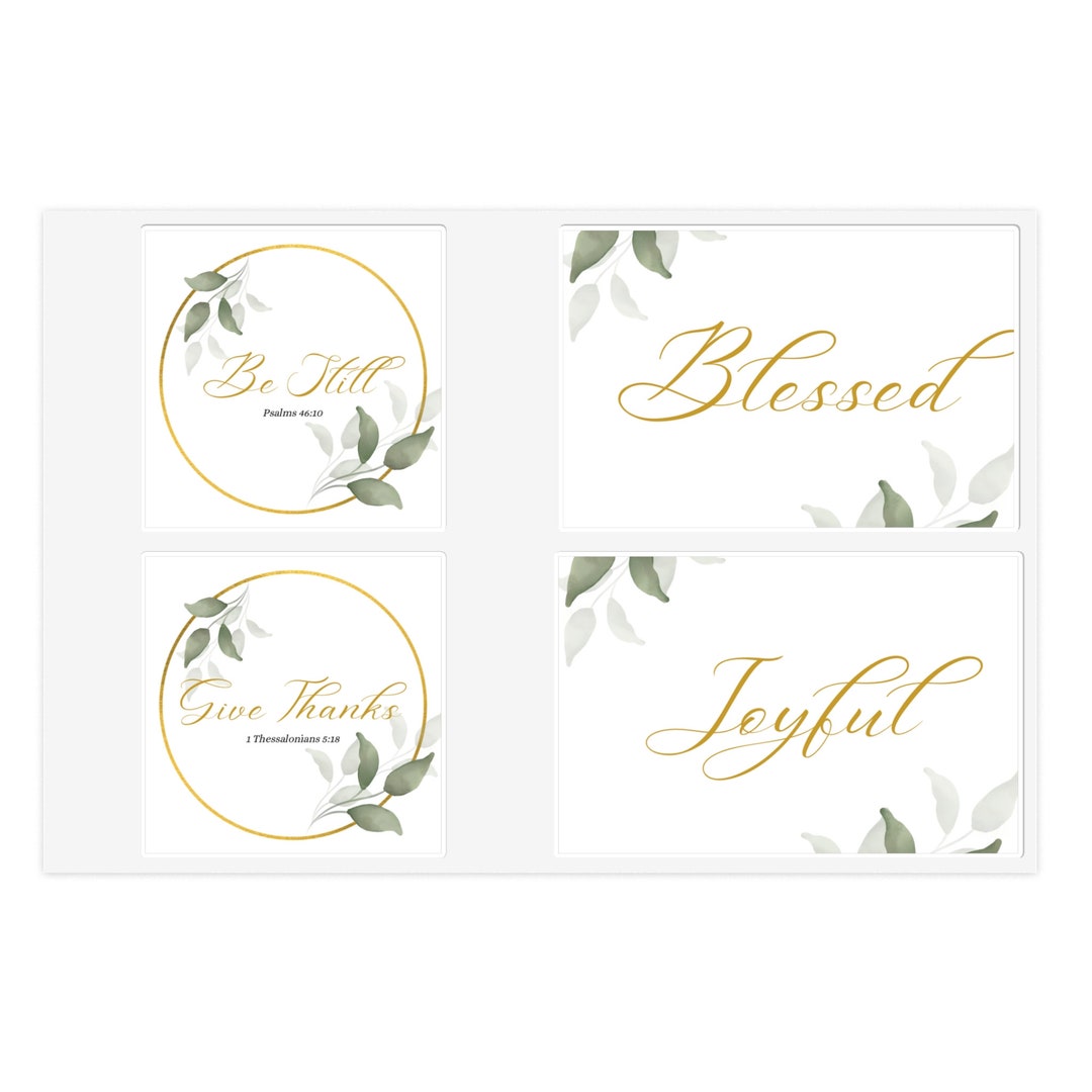 Gold Leaf Quote Sticker Sheets - Etsy