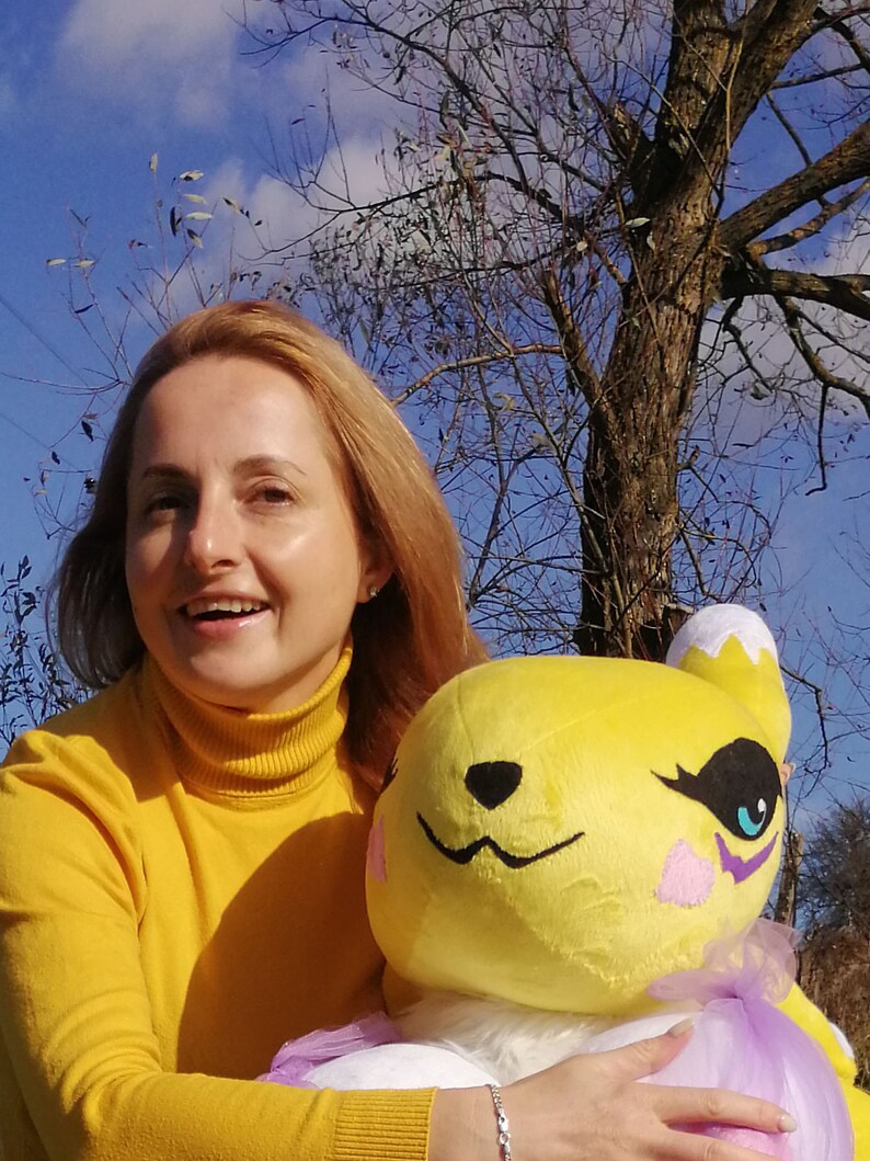 Big Plush Doll As Like Renamon Version 2 Etsy