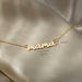 Gold Mama Necklace for Mom • 14K Solid Gold Script Mama Pendant • Mom ...
