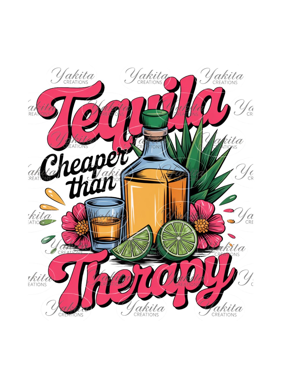 Therapy PNG: Retro Tequila Lover Digital Download - Etsy