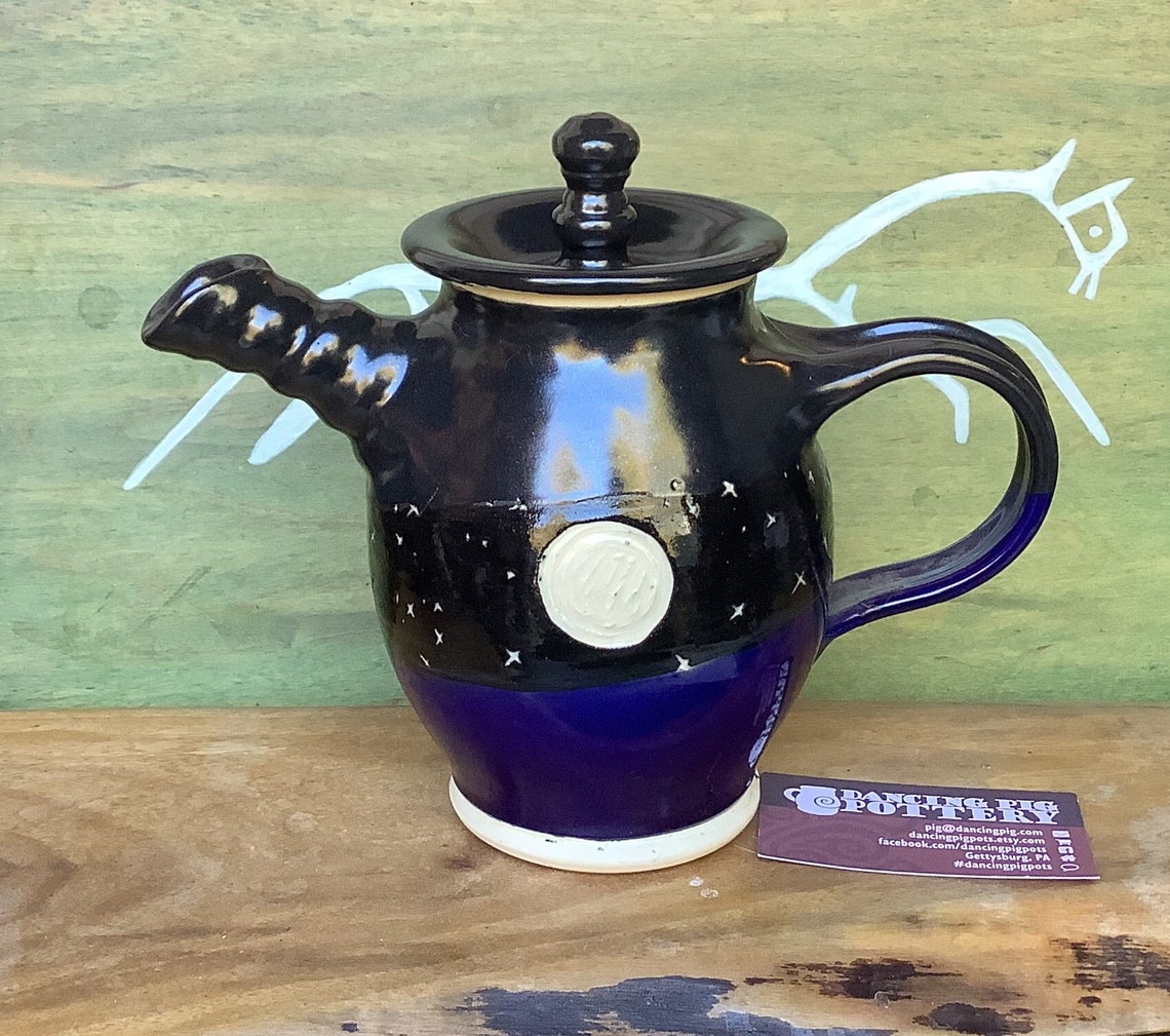 Tea Pot Moon and Stars Handmade teapot Tea Lovers Gift | Etsy