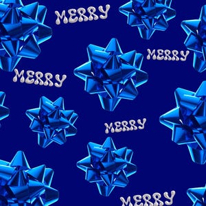 Merry Christmas- Blue Themed Christmas Download Pack of Printable Art ...
