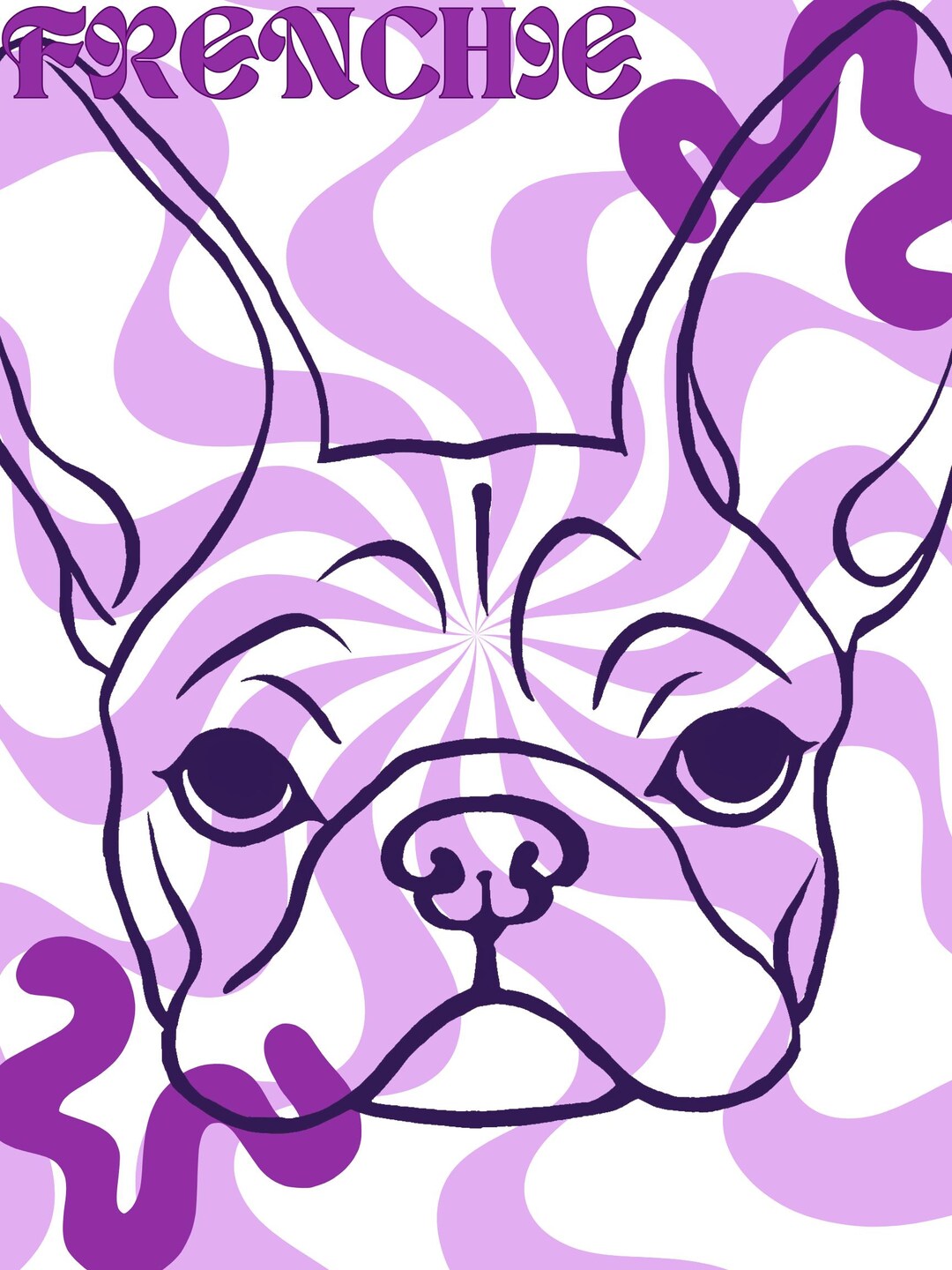 Funky Frenchie Digital Art Printable Download - Etsy