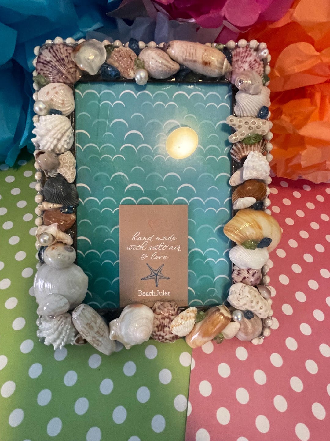 Hand Made Sea Shell Photo Frame - Wedding Gift - Beach Wedding - Mother ...