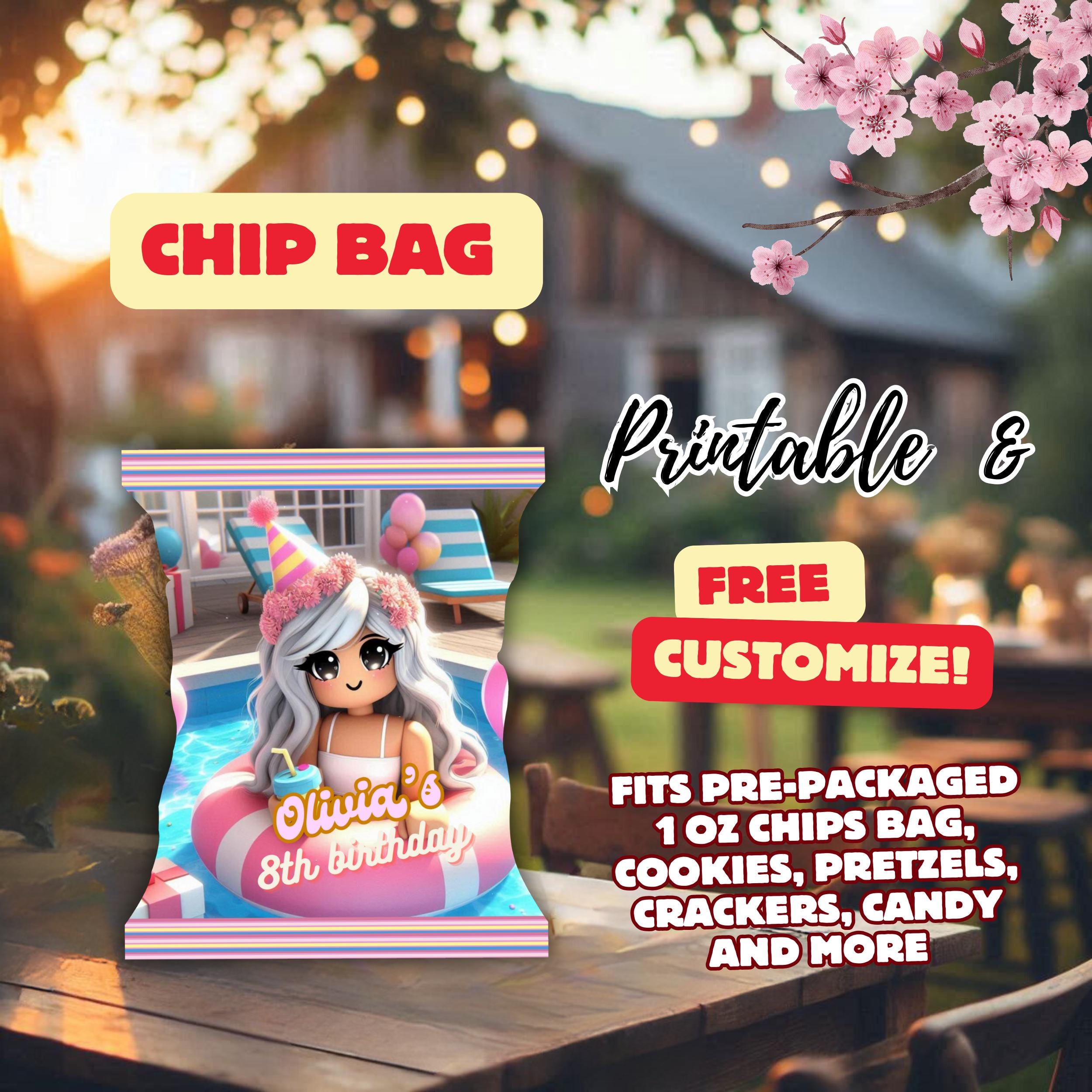 Roblox Chips Bag, Free Customize, Personalized Chipbag, Roblox Pool ...