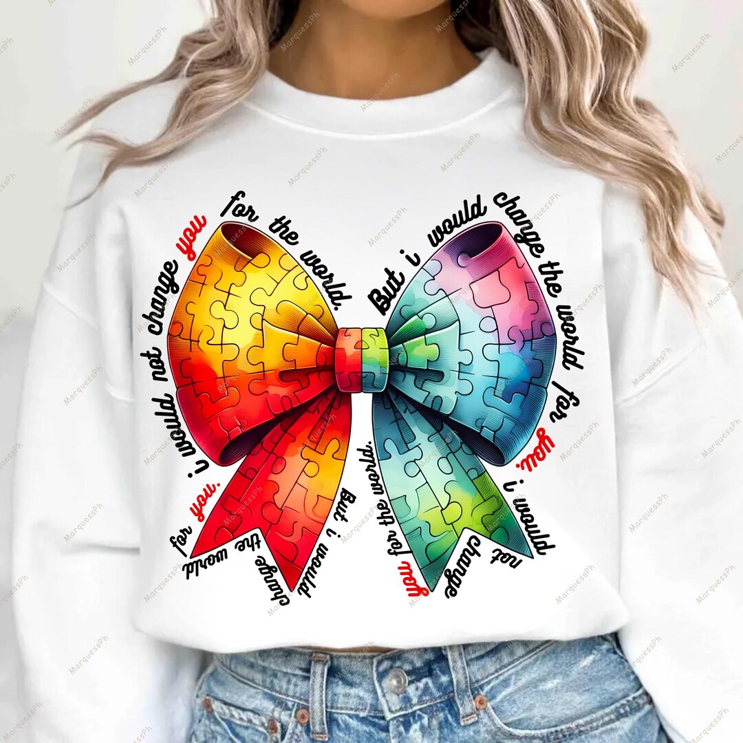 Autism Png, Autism Bow Png and Svg, Autism Awareness Png, Coquette Bow ...