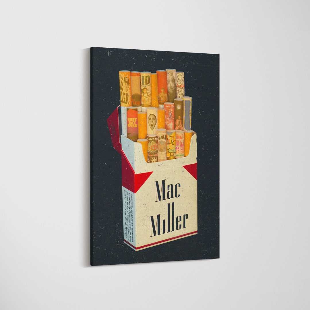 Mac Miller Pack of Cigarettes Art, Limited Edition Wall Decor - Etsy