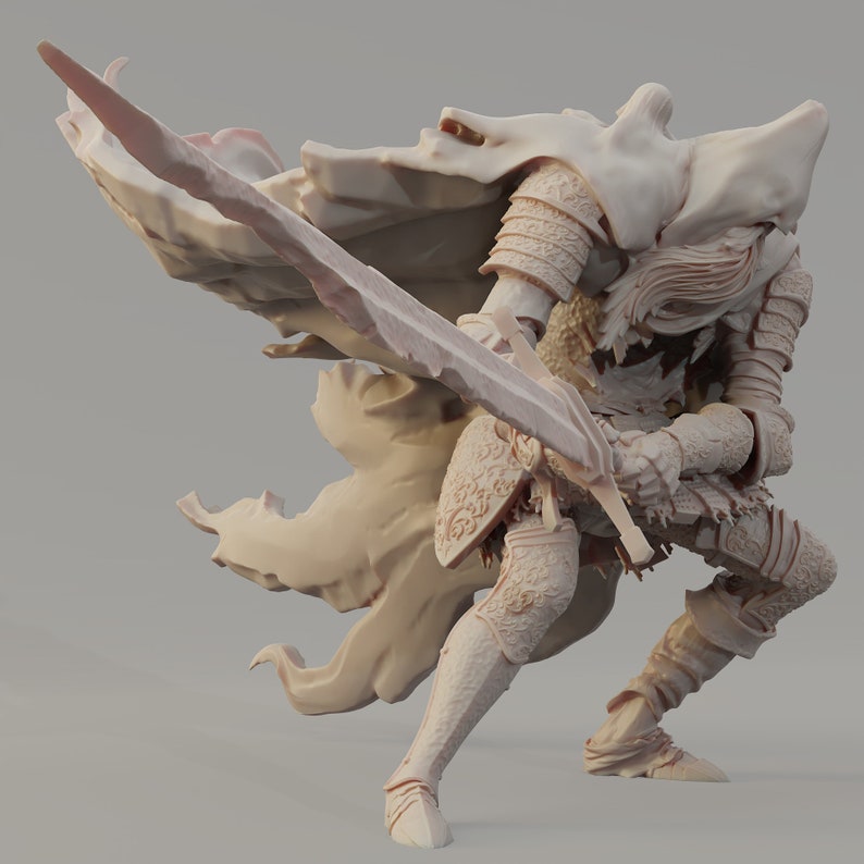 Red Hood, Slave Knight Gael Dark Souls Inspired, 3d Printed Figure 75 ...