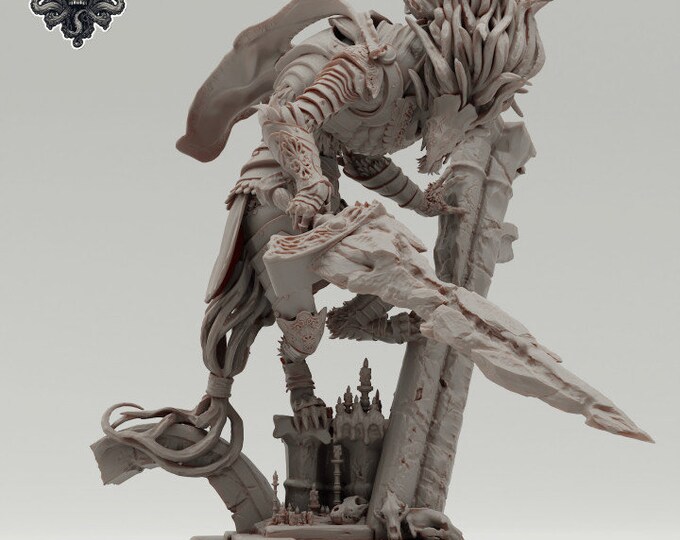 Dark Blade Beast, Elden Ring Maliketh Inspired Miniature, Dnd 3d ...