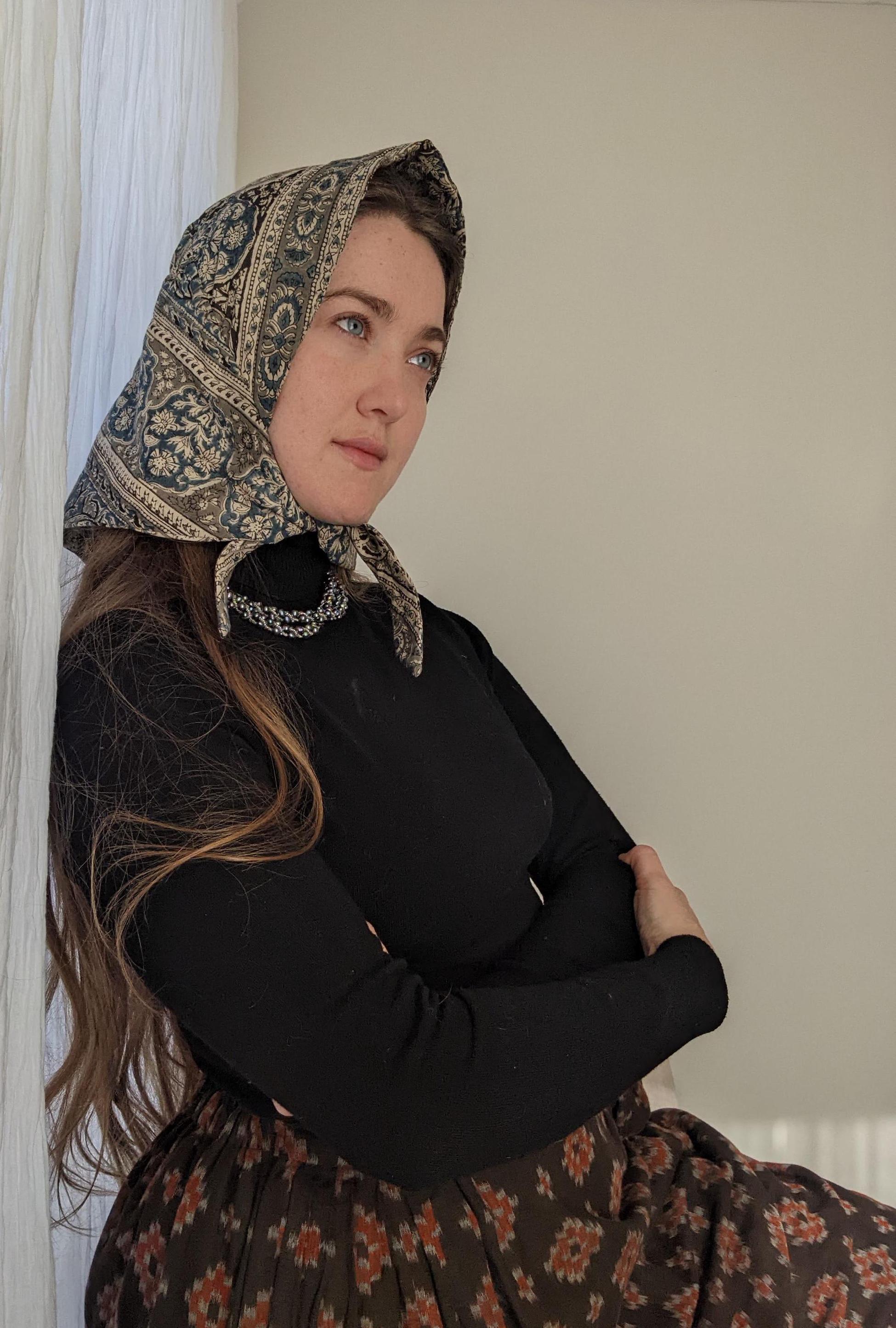 Sculpted Headscarf Sewing Pattern: Quilted Scoodie Hood (PDF Pattern ...