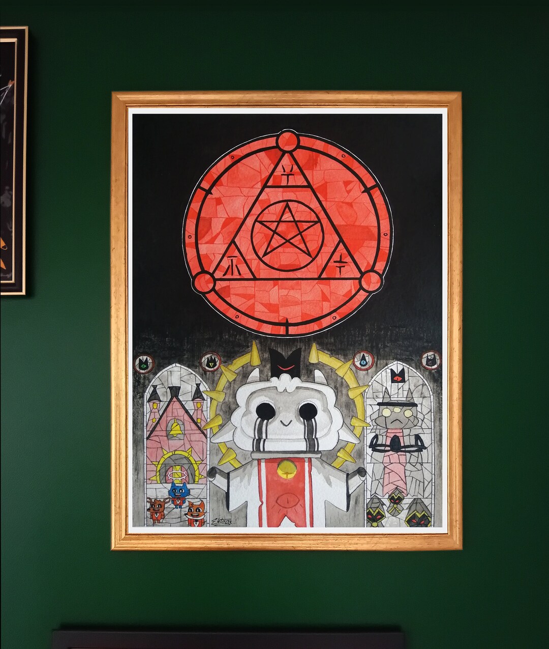 Original Drawing Cult of the Lamb - Etsy UK