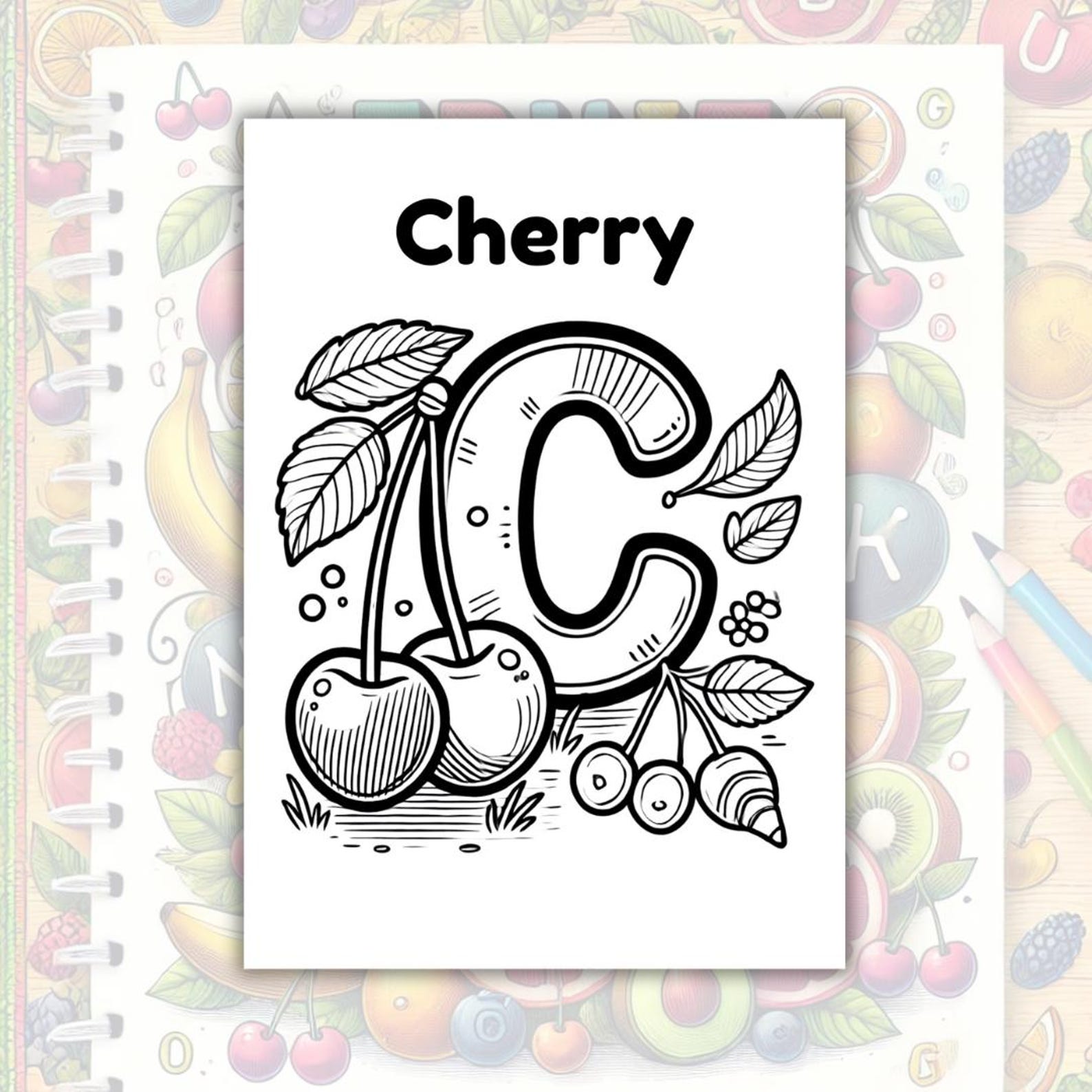 Fruit Alphabet Coloring Book: A-Z Learning Activity (PDF Download) - Etsy