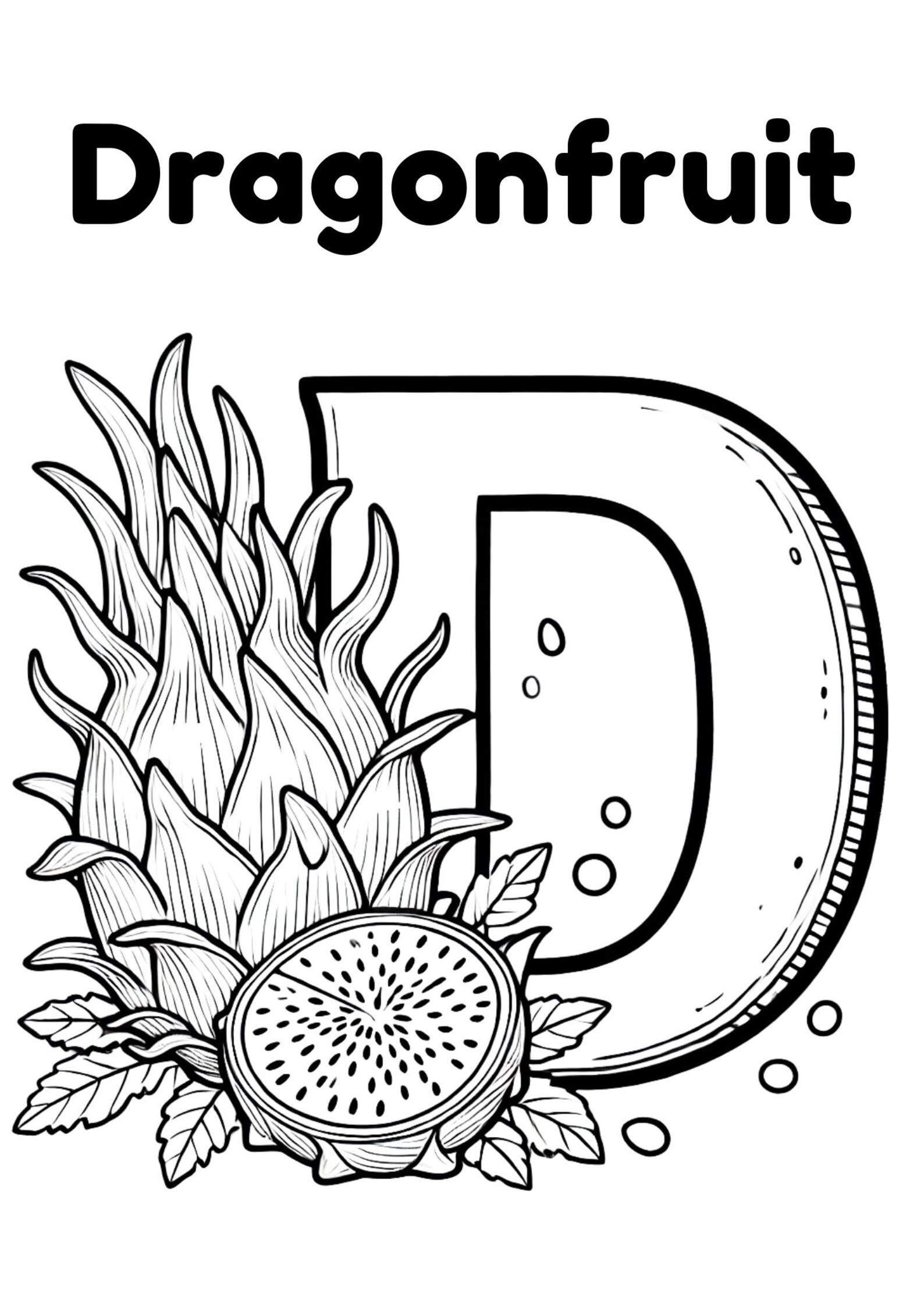 Fruit Alphabet Coloring Book: A-Z Learning Activity (PDF Download) - Etsy
