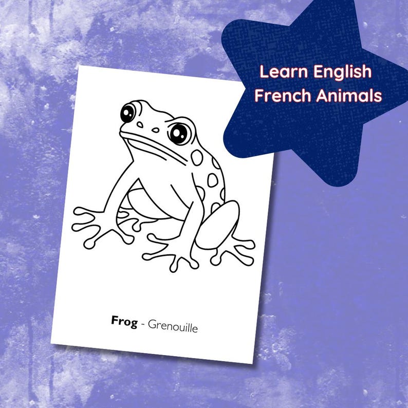 Bilingual Animal Coloring Pages – English & French Learning Printables ...
