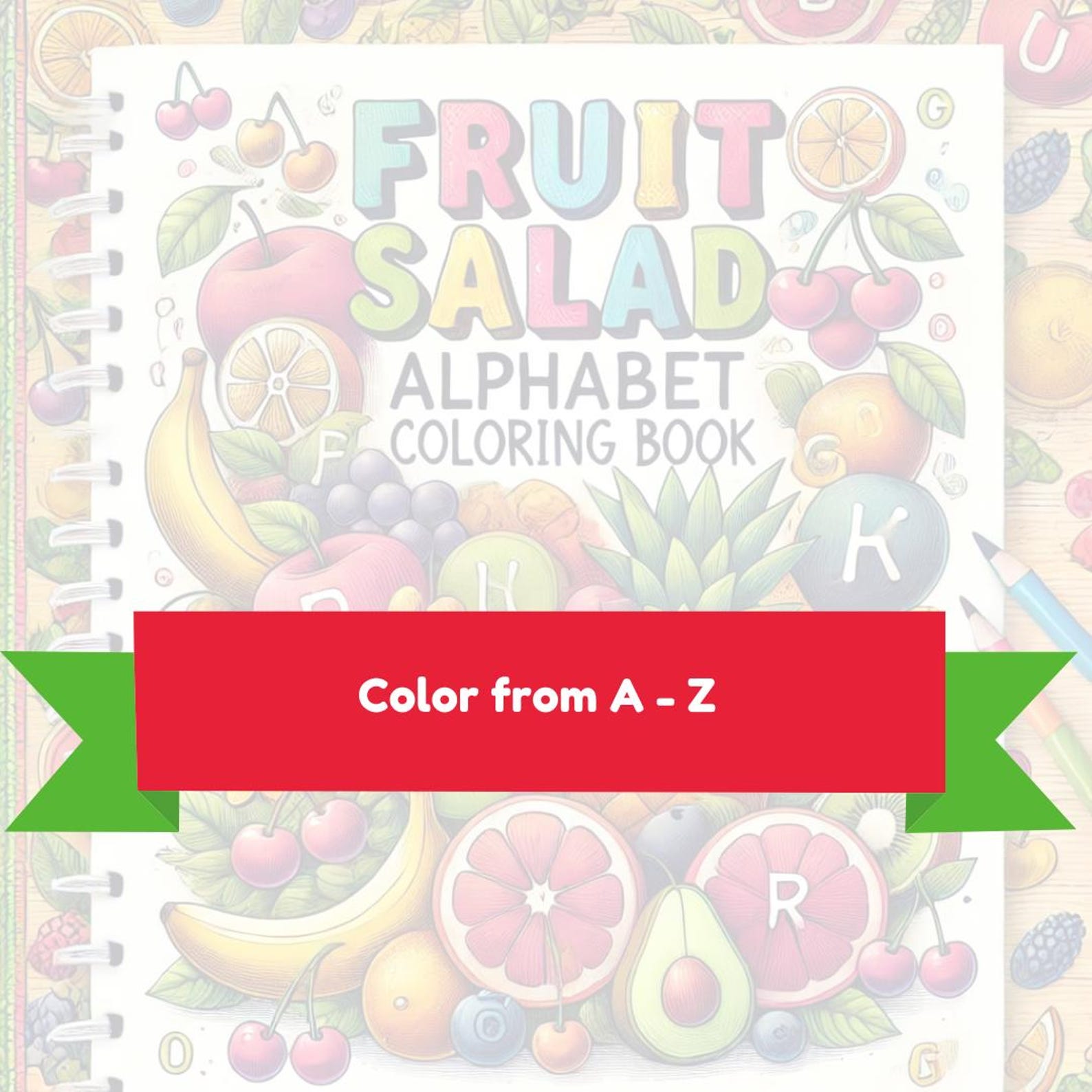 Fruit Alphabet Coloring Book: A-Z Learning Activity (PDF Download) - Etsy