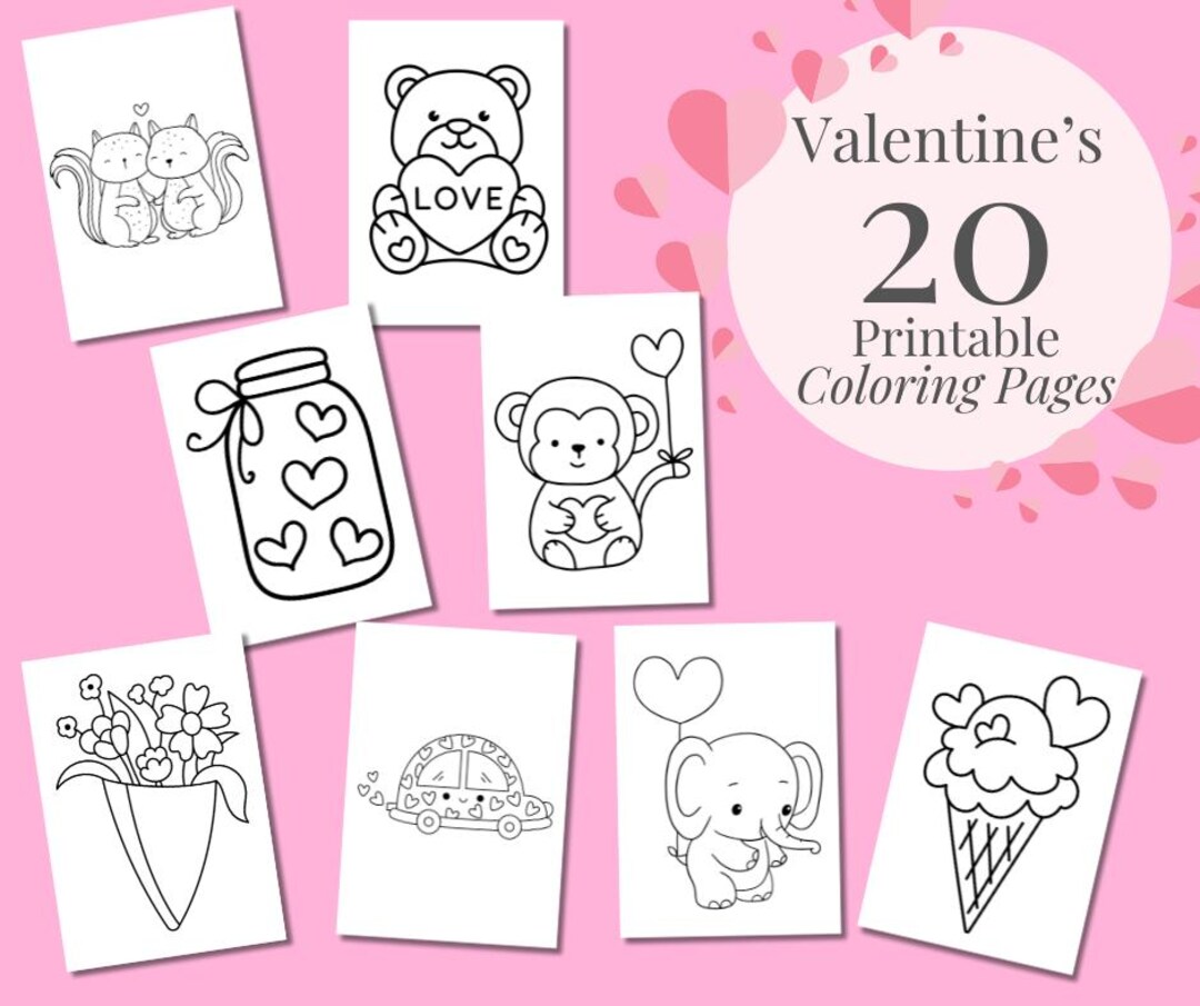 Adorable Valentine’s Day Coloring Pages for Kids Fun Printable ...