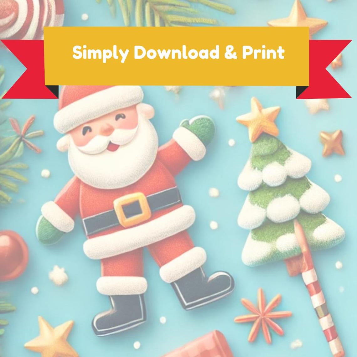 Christmas I Spy Printable Coloring Activity, Easy & Medium Levels Kids ...