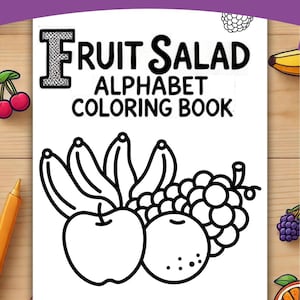 Fruit Alphabet Coloring Book: A-Z Learning Activity (PDF Download) - Etsy