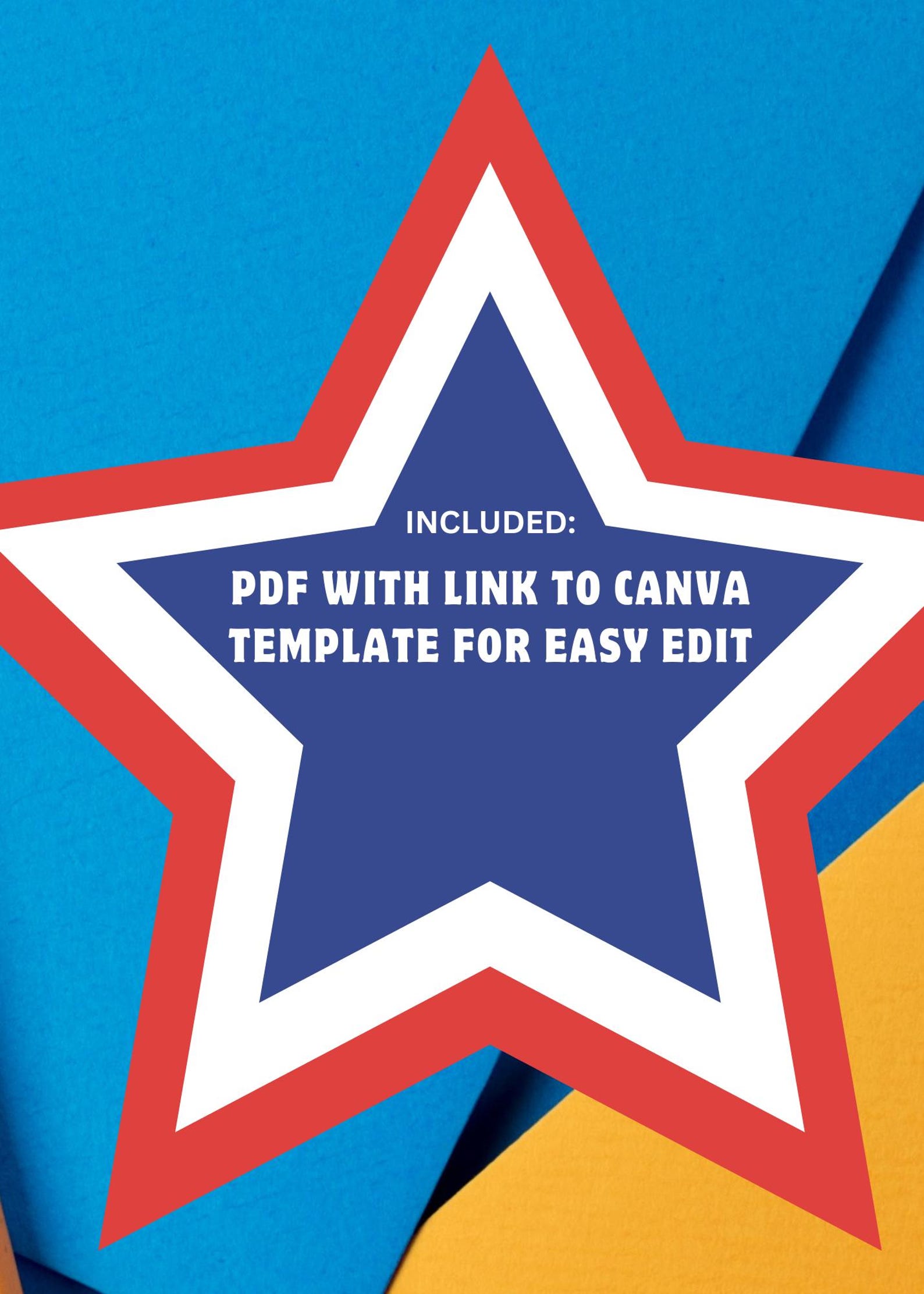 US Election Viewing Party Menu Customizable Digital Template Printable ...