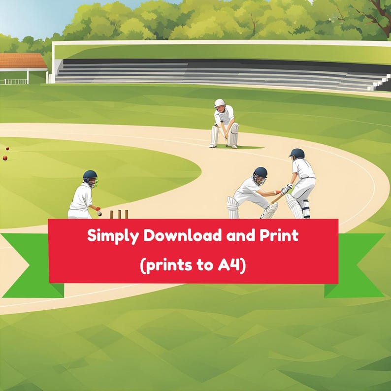 Cricket Colouring Book for Kids - 36 Pages With Flags & Guides - Fun ...