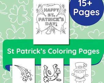 Happy St. Patrick’s Day Coloring Page: Fun and Festive Designs - Etsy