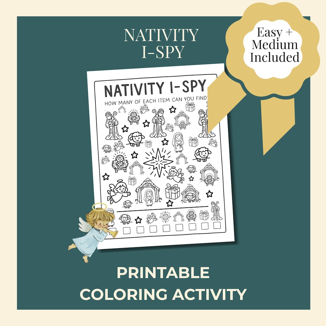 I Spy Christian Printable • Christmas Activity Sheets for Kids ...