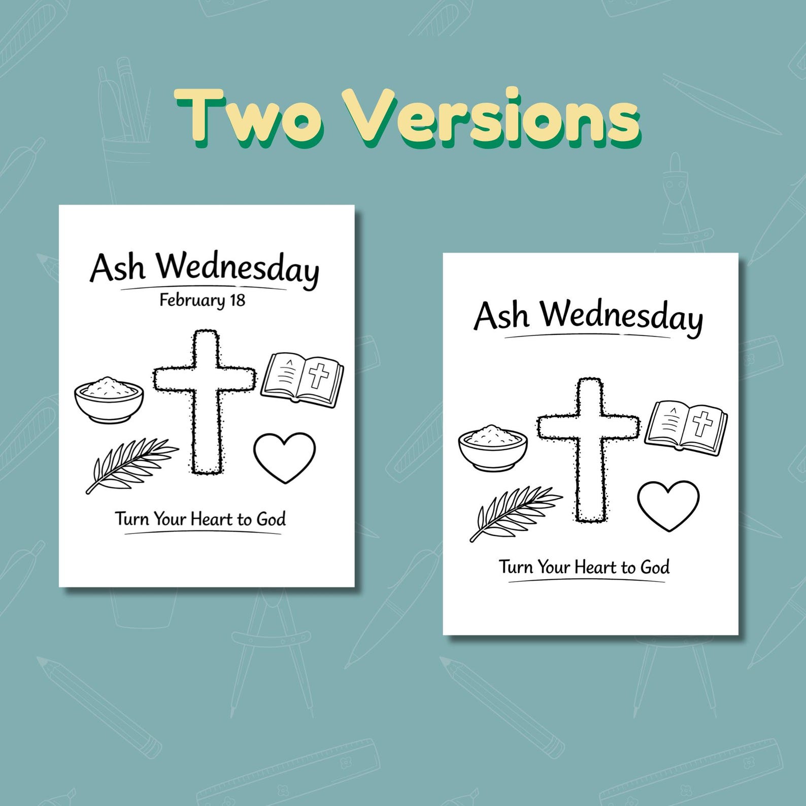 Ash Wednesday Coloring Page for Kids | Lent Christian Printable ...