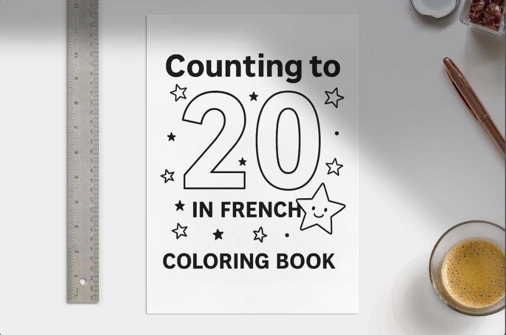 French Numbers Coloring Book – Count to 20 Activity Pages for Kids ...