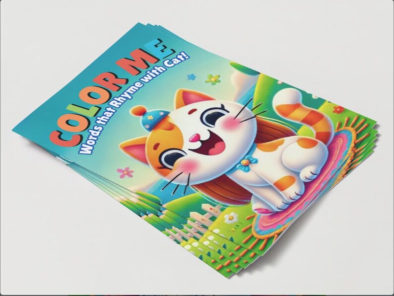 Rhyming Words Coloring Book – AT CVC Words Printable Rhyming Worksheets ...