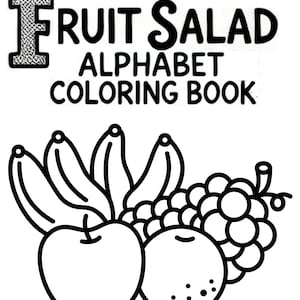 Fruit Alphabet Coloring Book: A-Z Learning Activity (PDF Download) - Etsy