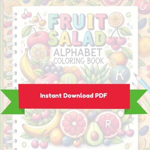 Fruit Alphabet Coloring Book: A-Z Learning Activity (PDF Download) - Etsy
