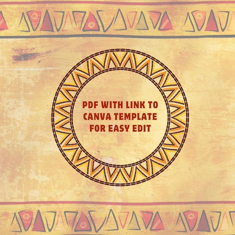 African-themed Birthday Invitation: Vibrant Cultural Design (canva ...