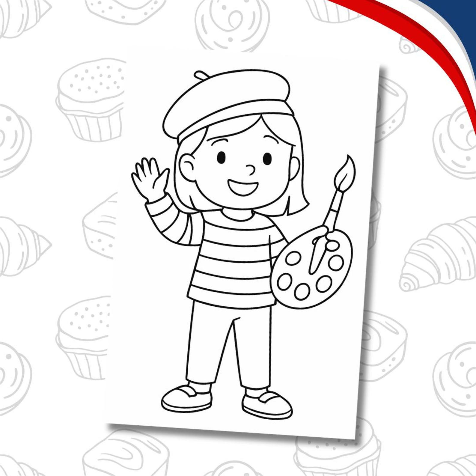 French Coloring Book for Kids | Digital Download Activity Pages | Fun ...