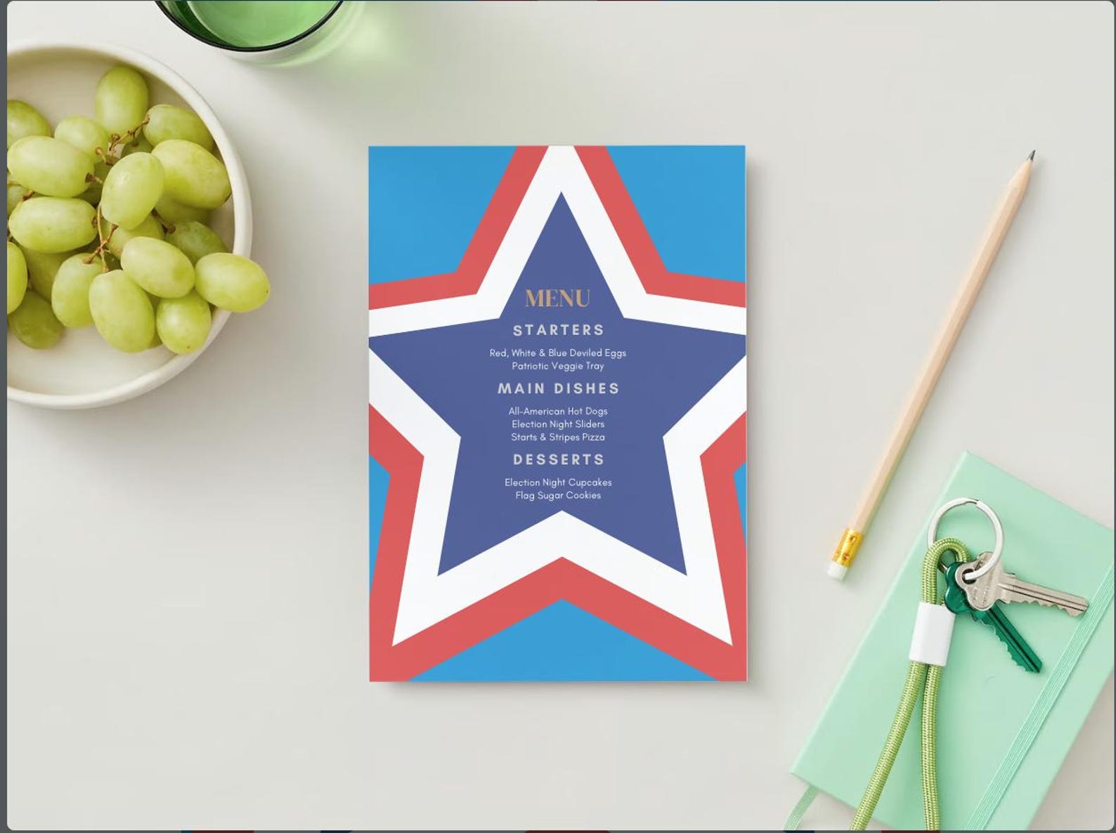 US Election Viewing Party Menu Customizable Digital Template Printable ...