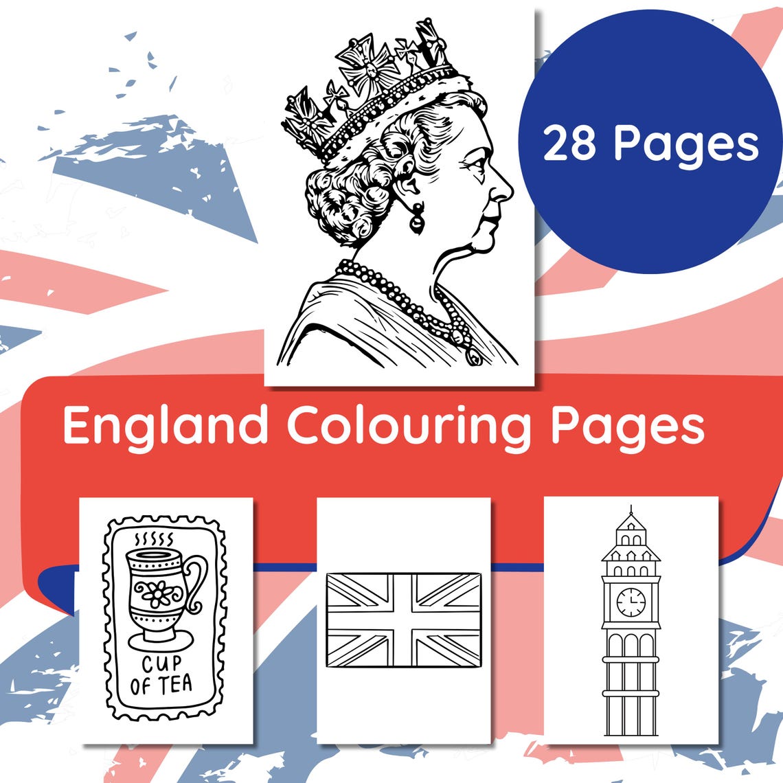 British Landmarks Coloring Pages: Fun England Activity (PDF & PNGS ...
