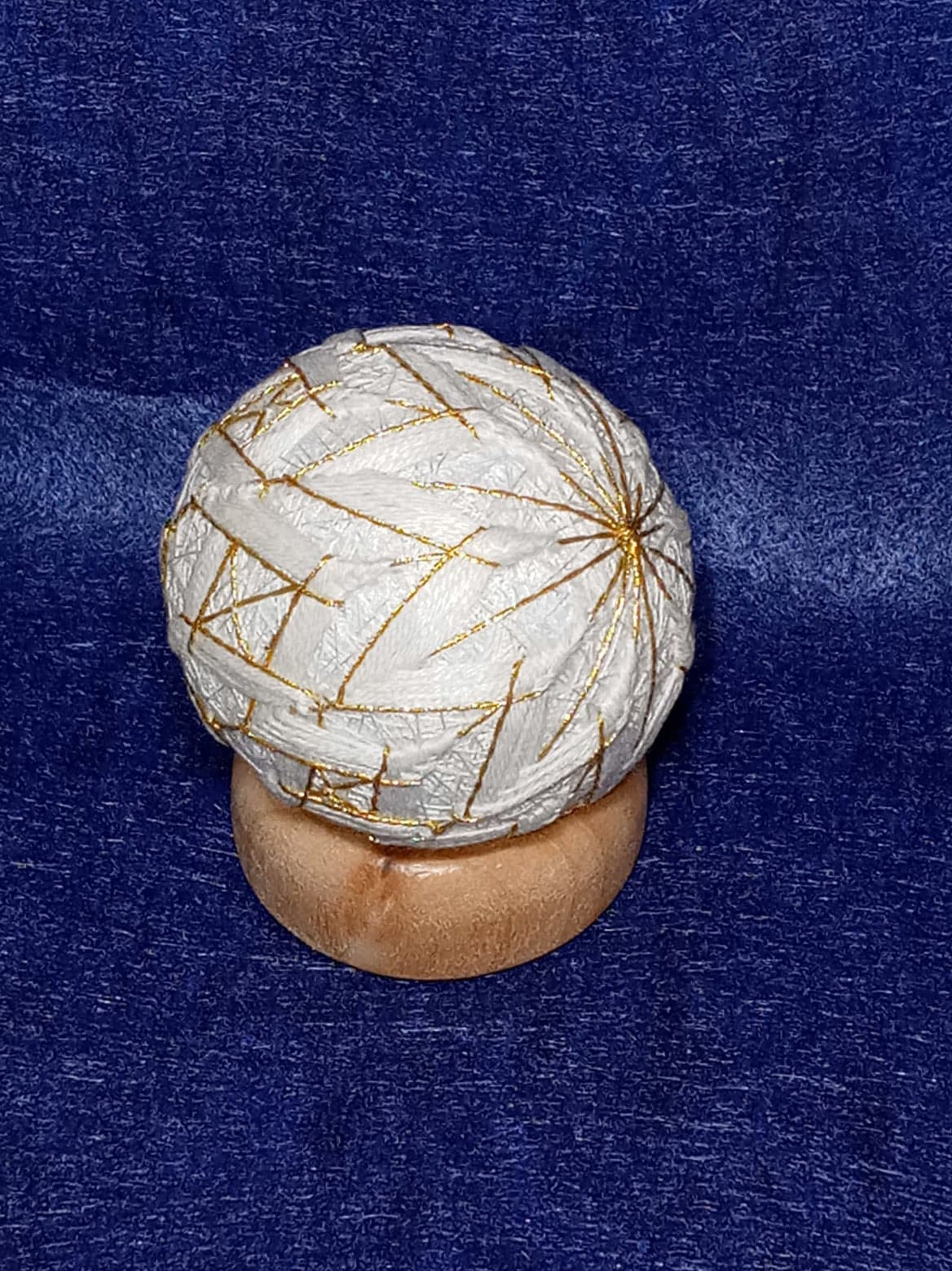 White and Gold Temari Ball 3-1/2 Diameter String Art - Etsy