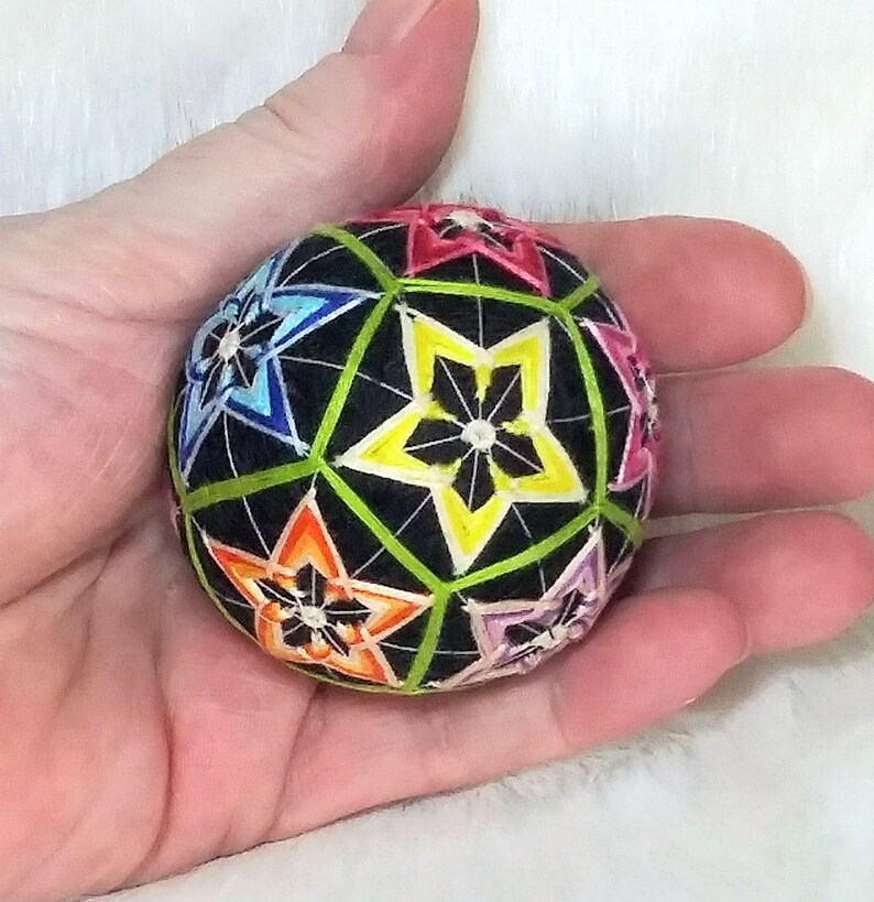 3-1/2 Diameter STAR Temari Ball Home Decor String Art Japanese ...