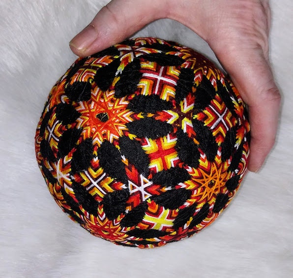 Large 7 Inch Diameter Temari Ball - Japanese Temari - String Art ...