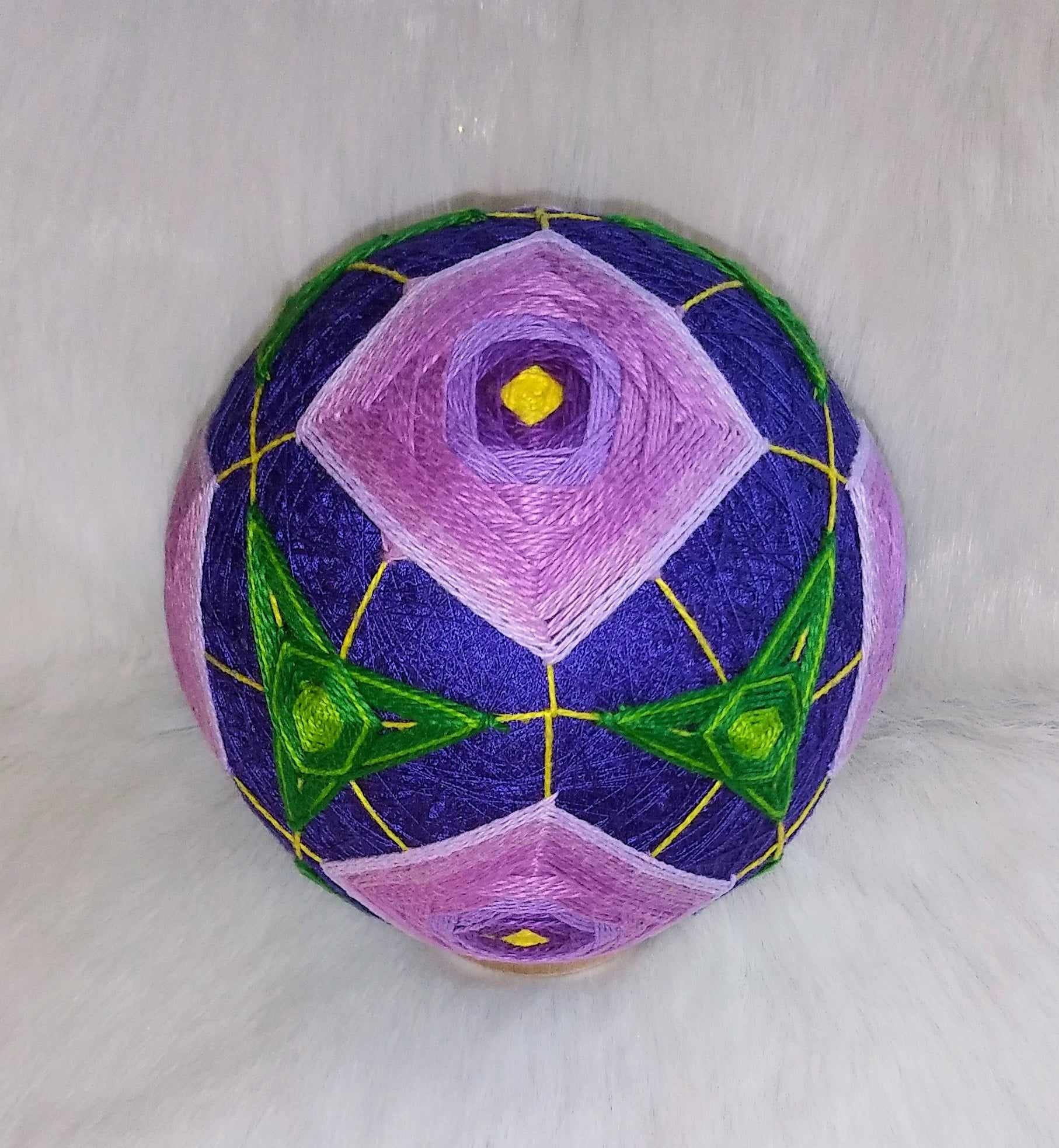 7 Inch Diameter Large Temari Ball Japanese Temari String Art Japanese ...