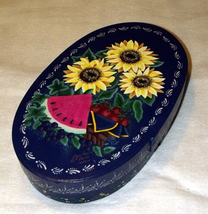 Hand Painted Shaker Style Wooden Summertime Decorative Box - Etsy