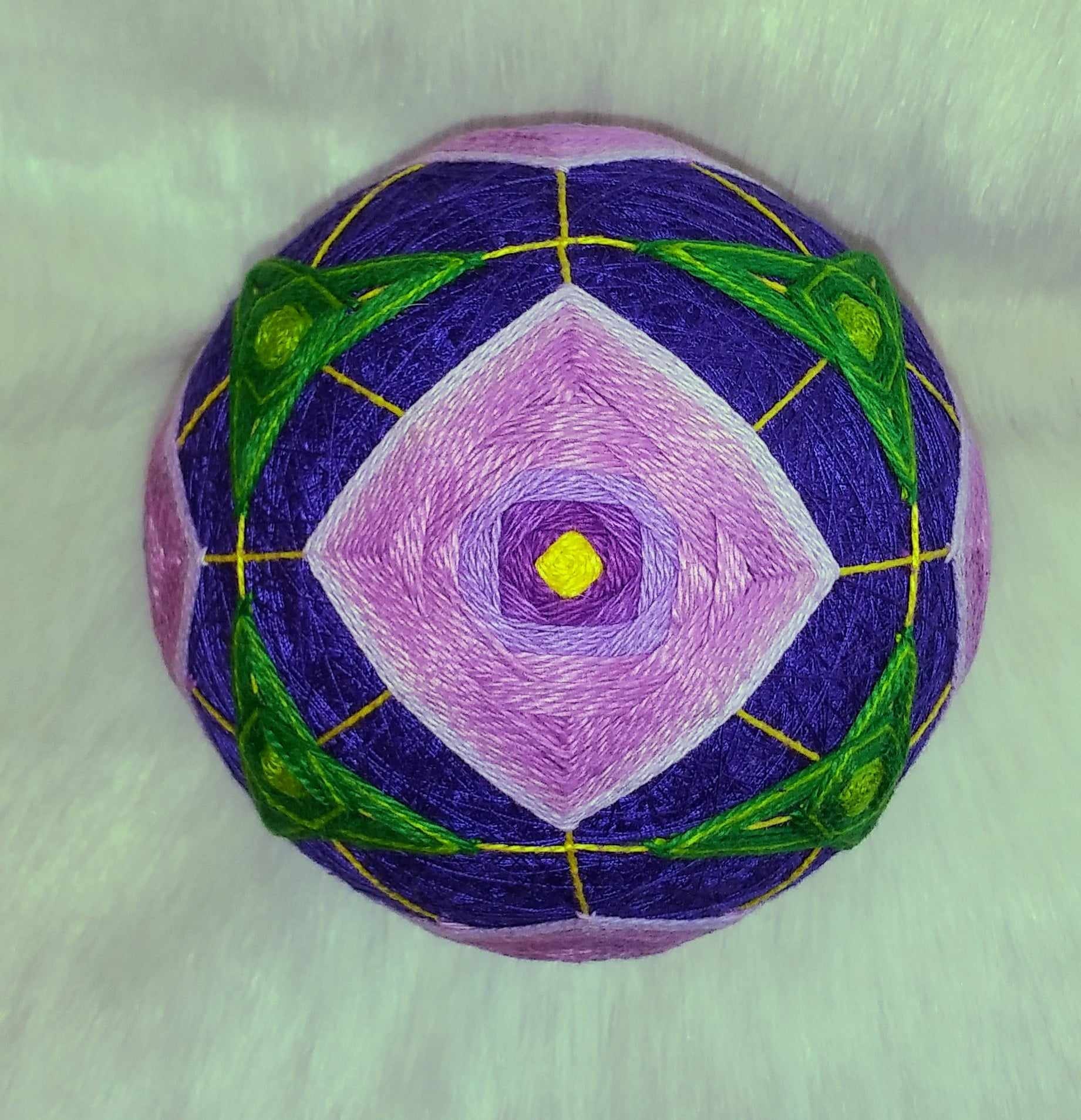 7 Inch Diameter Large Temari Ball Japanese Temari String Art Japanese ...