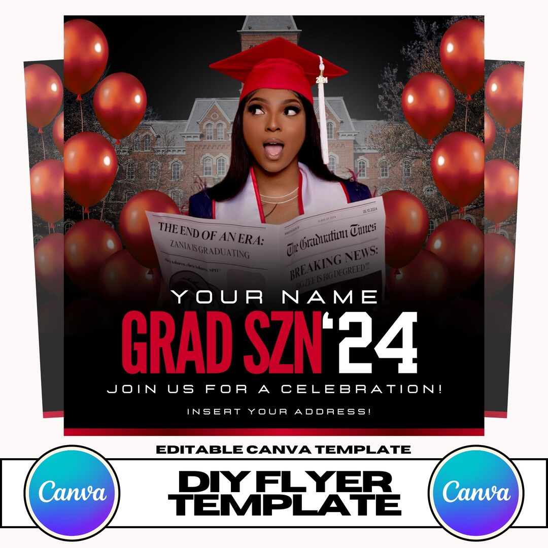 Graduate Flyer, Graduation Party, Graduation Invitation, Grad Szn Flyer ...