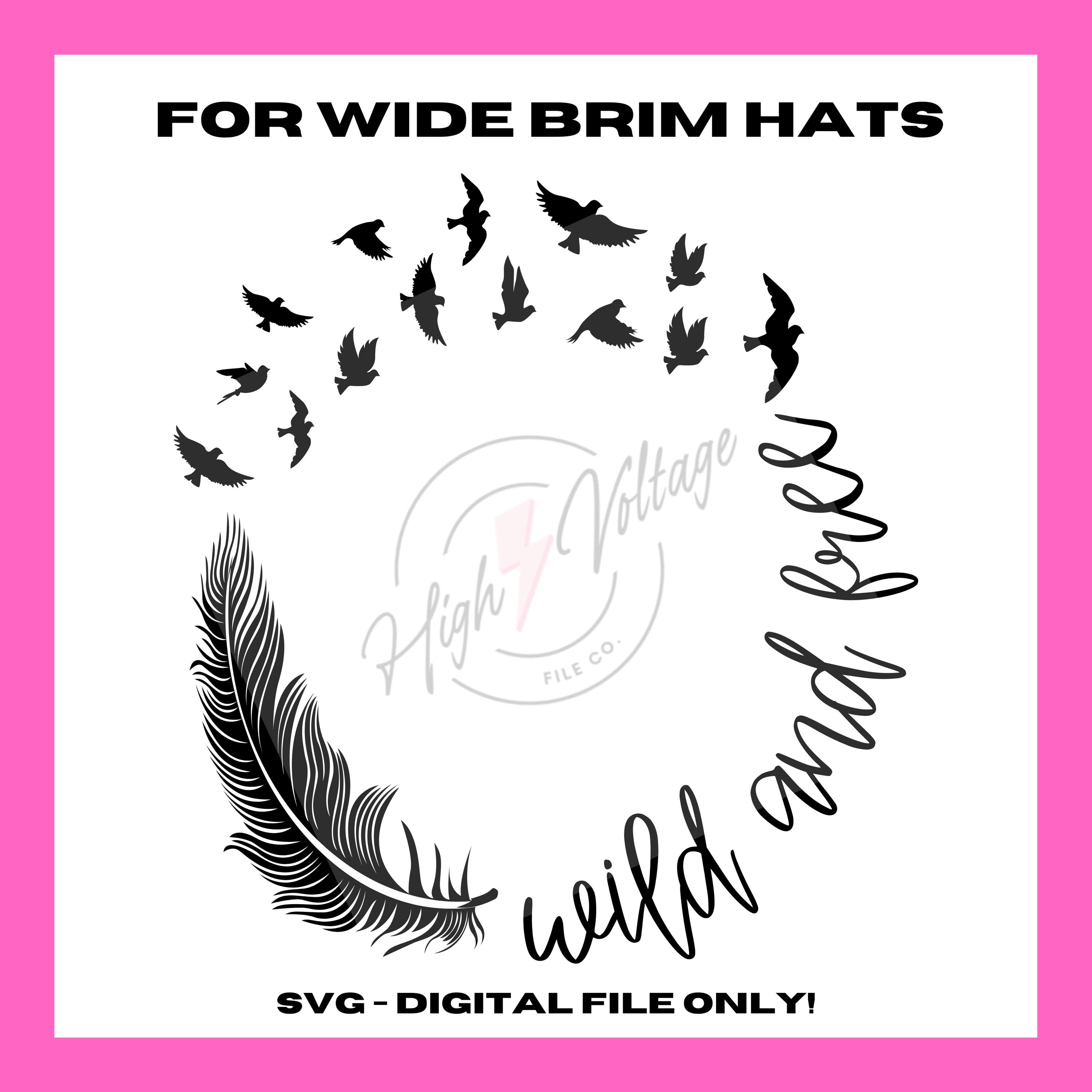 Wide Brim Hat SVG - Wild/free Wide Brim Hat Burn Design - for Pyrography - Hat Burning Design ...